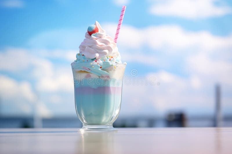 Frosty Fruit Milkshake Delight Stock Photo - Image of gourmet, beverage ...