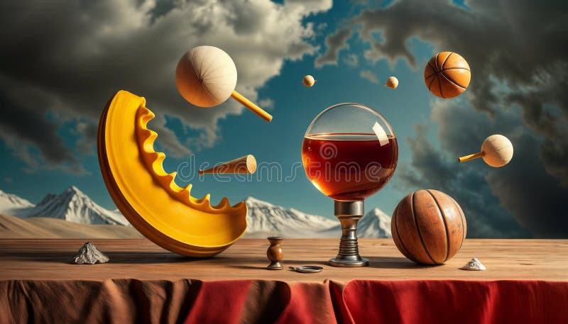 3d surreal objects stock illustration. Illustration of tubular - 3834889