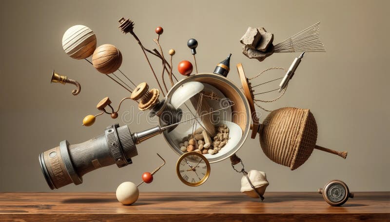 3d surreal objects stock illustration. Illustration of tubular - 3834889