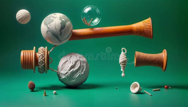 3d surreal objects stock illustration. Illustration of tubular - 3834889
