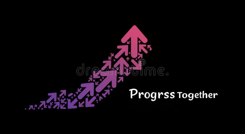 Symbolizing Collaboration Growth Teamwork Achievement and Upward ...