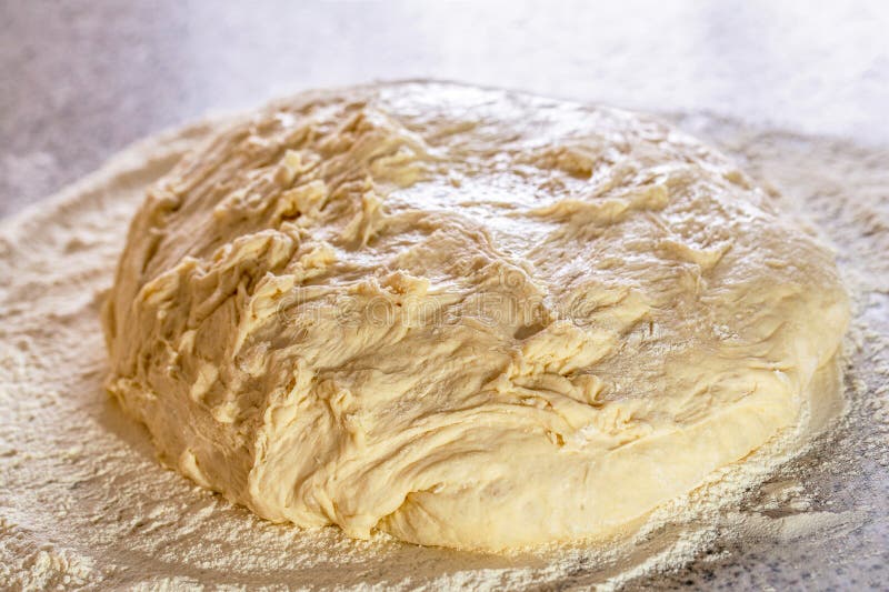 Texture of Rolled Dough. Background of the Dough for Baking. Fresh Raw ...