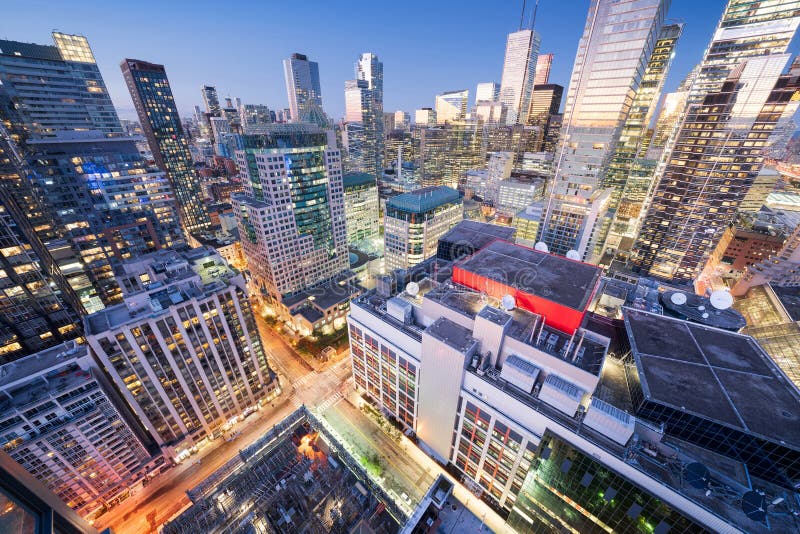 Toronto, Canada Dense Urban Cityscape Stock Photo - Image of dramatic ...