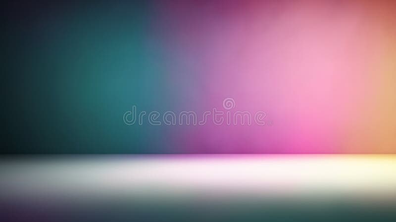 Vibrant Colorful Gradient Studio Background with White Floor Space ...
