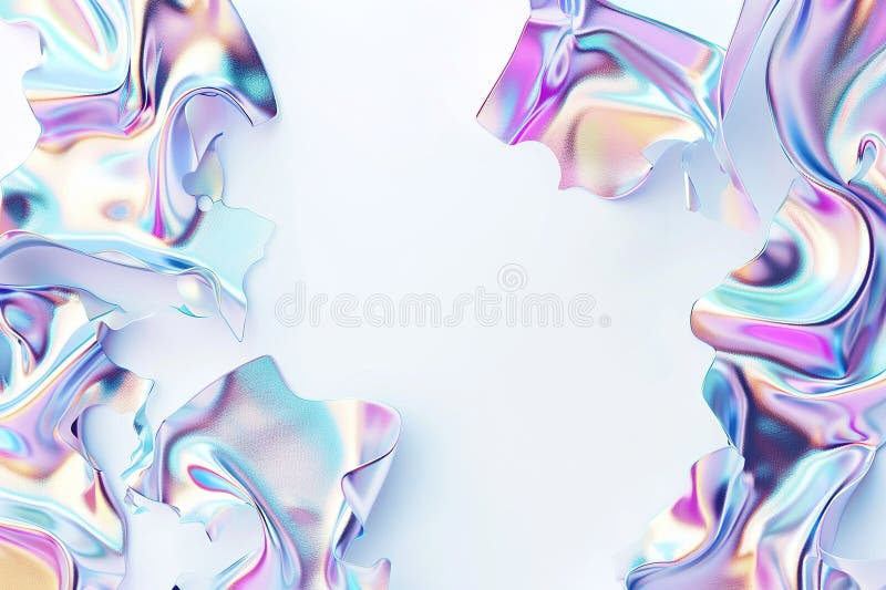 Vivid and Surreal, Abstract Background Features Fluid Iridescent Shapes ...