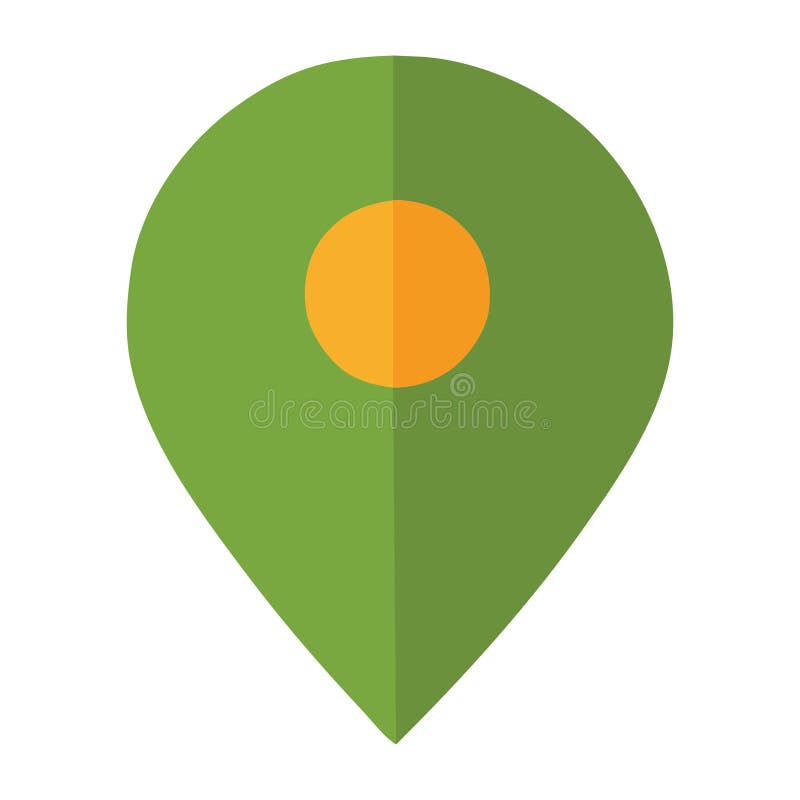 A Green Map Marker with an Orange Dot, a Location Pin Icon, Transparent ...