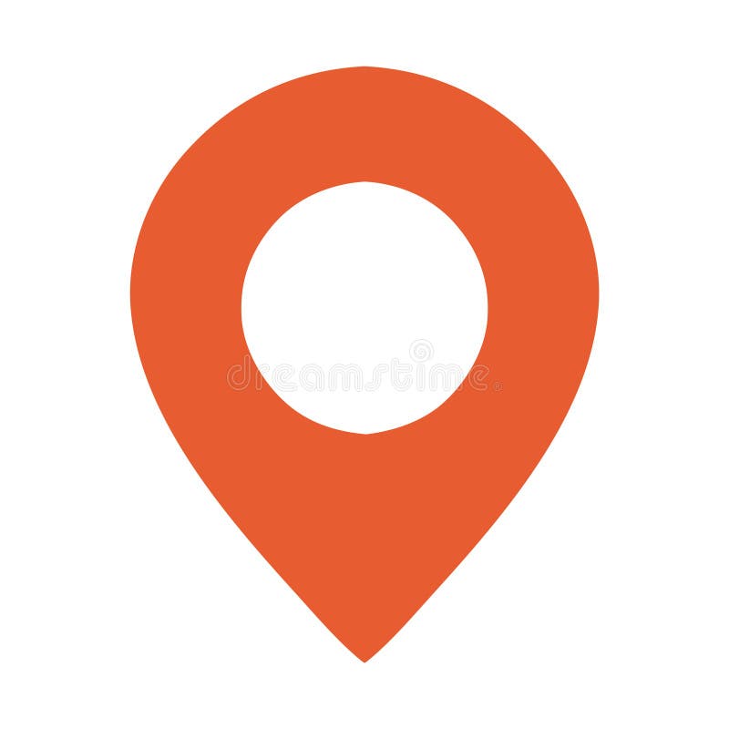 A Red Map Marker with an Orange Dot, a Location Pin Icon, Transparent ...