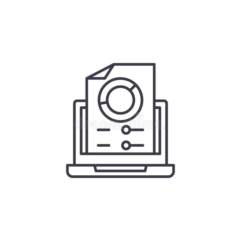 Business Report Symbol. Statistics and Analytics File Line Icon ...