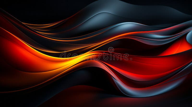 Abyssal Depth the Allure of Black Abstract Stock Illustration ...