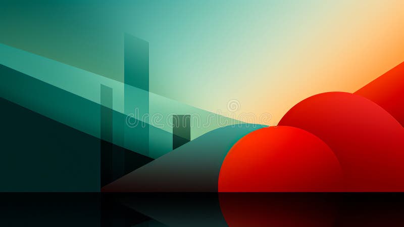 Bold Red Contrast on Green a Minimalist Design Utilizing Negative Space ...