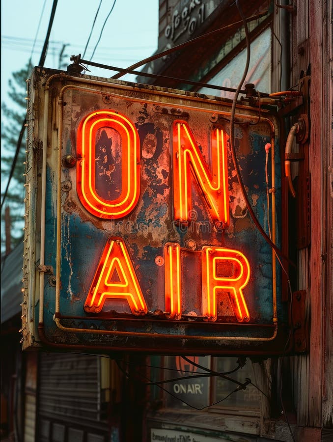 Classic on AIR Illuminated Sign in Bold Red Letters Indicating Live ...