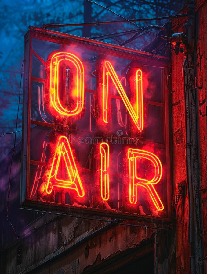 Classic on AIR Illuminated Sign in Bold Red Letters Indicating Live ...