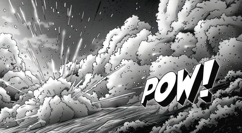 Classic Comic Book Style POW! Explosion Bubble, with Bold Lettering and ...