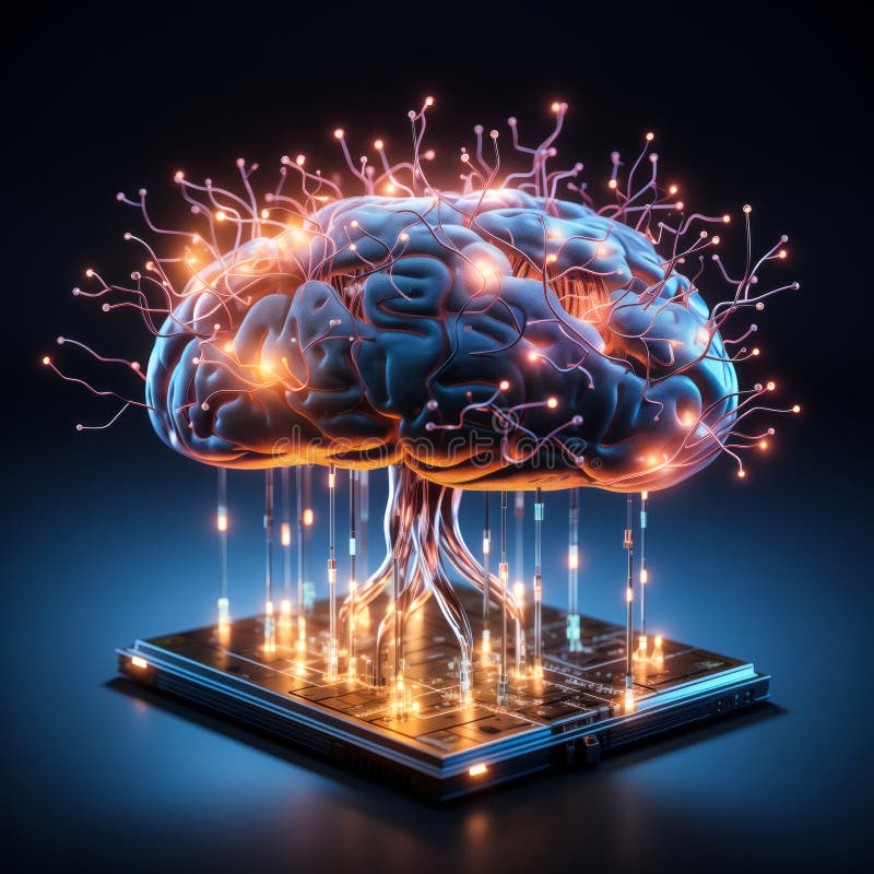 Concept of Digital Transformation Illustrated through 3D Human Brain ...