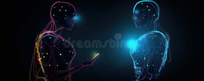 Concept Wallpaper of a Man Talking with Artificial Intelligence Chat ...