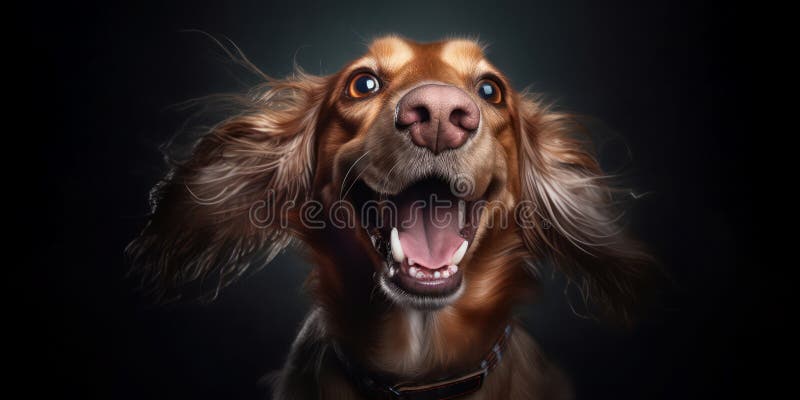 Cute Cocker Spaniel Dog with Funny Smiling Expression Posing in a ...