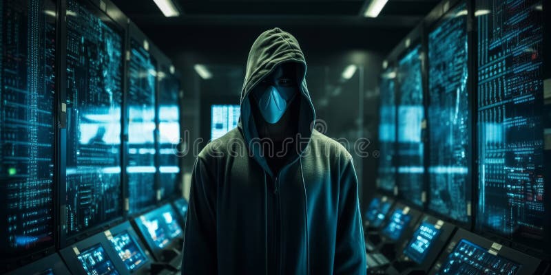 Data Breach: Anonymous Hacker in Hood and Mask Stealing Data from ...