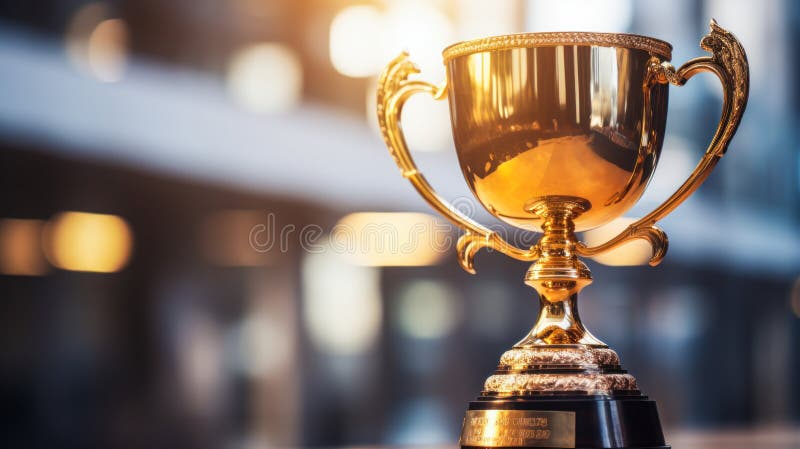 Elevated Ambition Gleaming Trophy for the Deserving Winner Stock ...