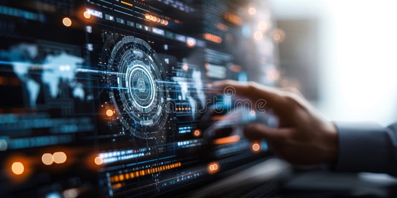 Focused Professional Completing Tasks on a High-tech Virtual Checklist ...