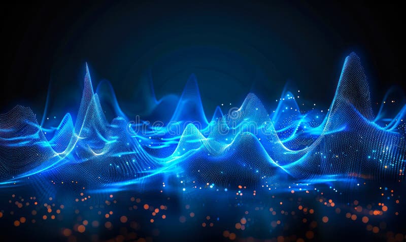 Futuristic Blue Sound Wave Visualization Depicting an Equalizers ...