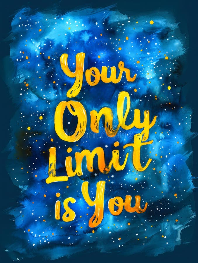 Motivational Poster with Your only Limit is You Message in Bold ...