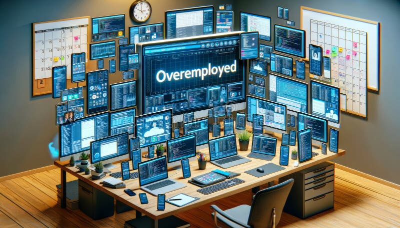 Overemployed Stock Illustrations – 3 Overemployed Stock Illustrations ...