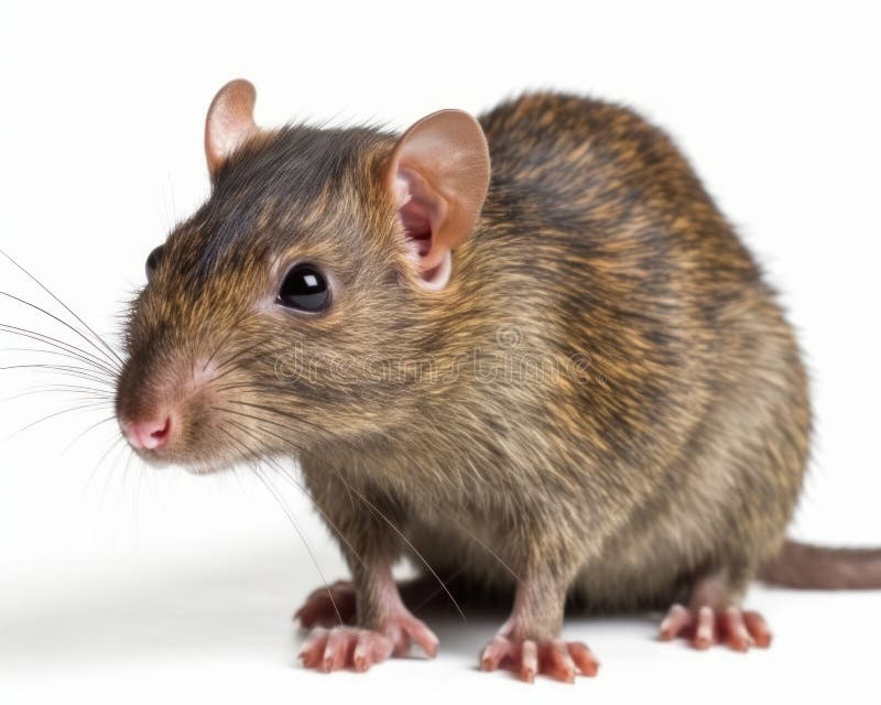 Photo of Agouti Rodent Isolated on White Background. Generative AI ...