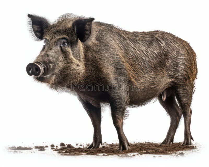 Photo of Hog Isolated on White Background. Generative AI Stock ...