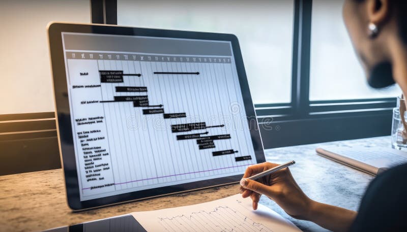 Project Manager Updating Progress and Deliverables Milestones Schedule ...