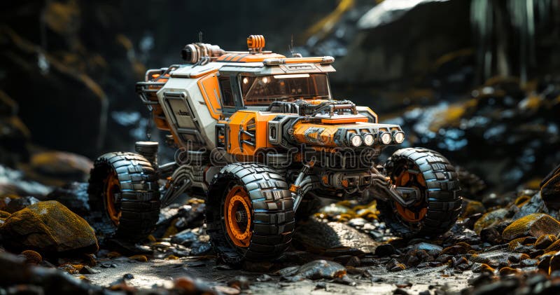 Remote Control Rover Mars Surface Exploration Stock Illustration ...