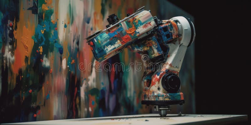 The Robot Artist Automated Robot Creating a Masterpiece in Its Studio ...