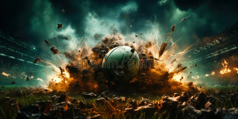 Exploding Ball Could Represent New Beginnings or Ideas Stock ...