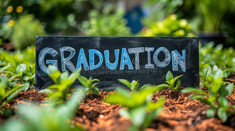 Rustic Graduation Sign on a Weathered Chalkboard in a Vintage Classroom ...
