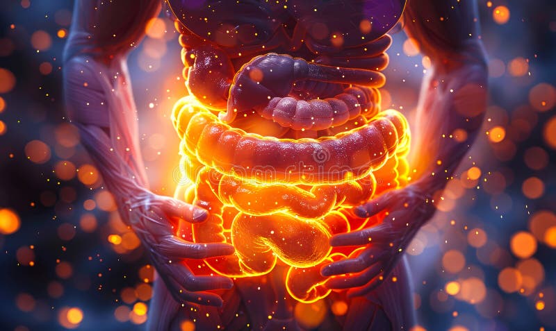 Stomach Pain Illustration - 3D Digestive Problems Visualization ...