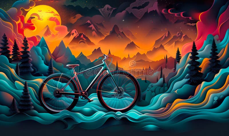 Stylized Bicycle in Black Isolated Stock Vector - Illustration of idea ...