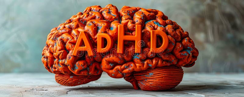 A Three-dimensional Human Brain Model with the Orange Letters ADHD ...
