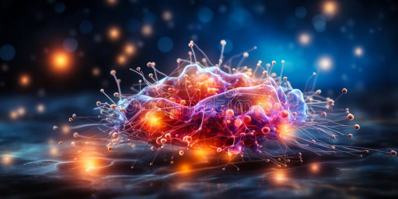 Vivid Conceptual Image of a Human Brain with Glowing Neural Networks ...