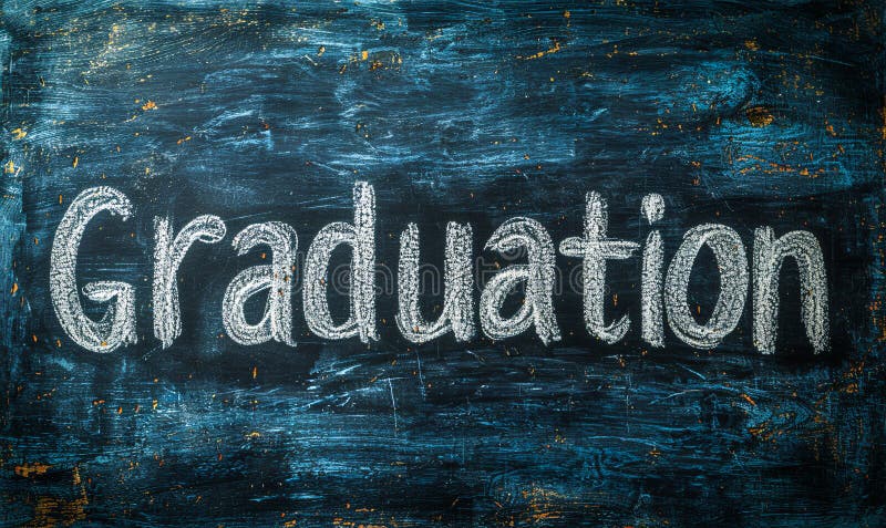 The Word Graduation Boldly Written in Chalk on a Blackboard ...