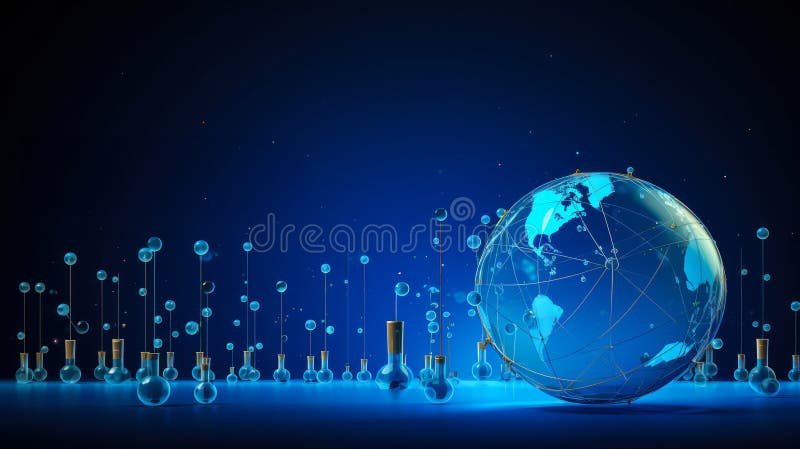 World of Discovery Earth Globe As Science Beaker for Peace and ...