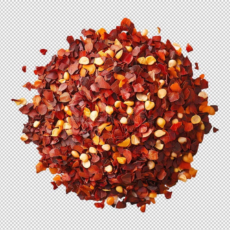 Red Pepper Flakes on Transparent Background Png Stock Image ...