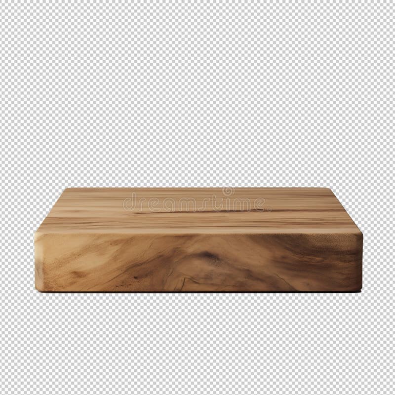 Wooden Block or Cutting Board on Transparent Background Png Stock ...