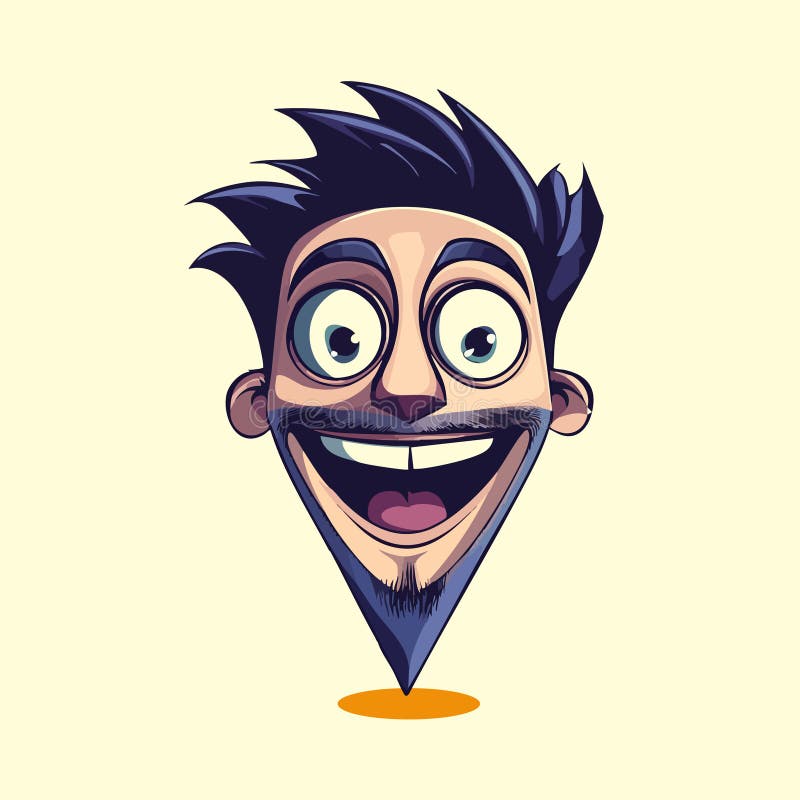 Cheerful Character with a Big Smile Stock Vector - Illustration of ...