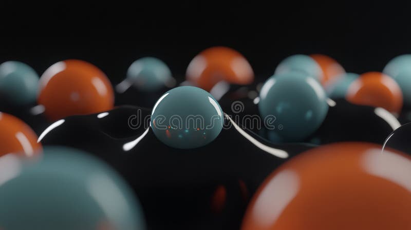 Generating Atomic and Molecular Structures from Stock Data Stock Photo ...