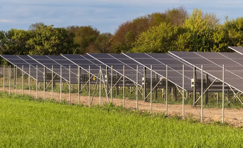 Generating Clean Energy with Solar Modules in a Big Park in Germany ...