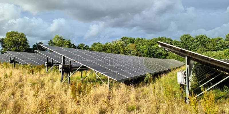 Generating Clean Energy with Solar Modules in a Big Park in Northern ...