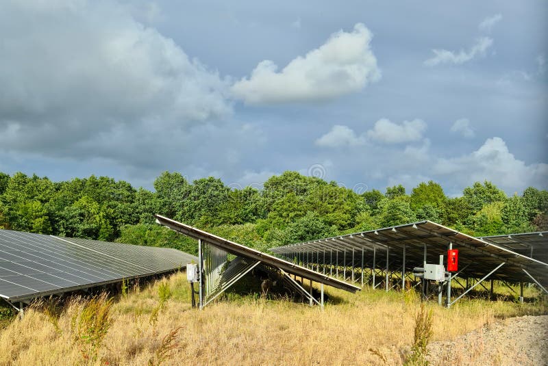 Generating Clean Energy with Solar Modules in a Big Park in Northern ...