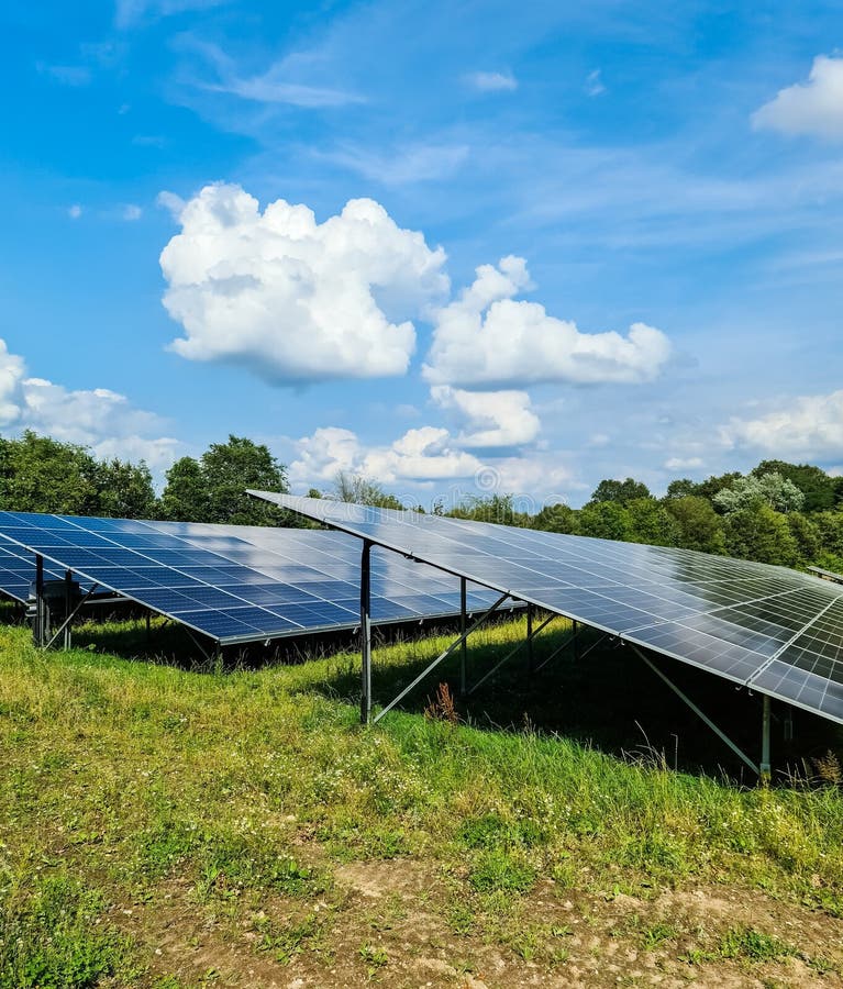 Generating Clean Energy with Solar Modules in a Big Park in Northern ...