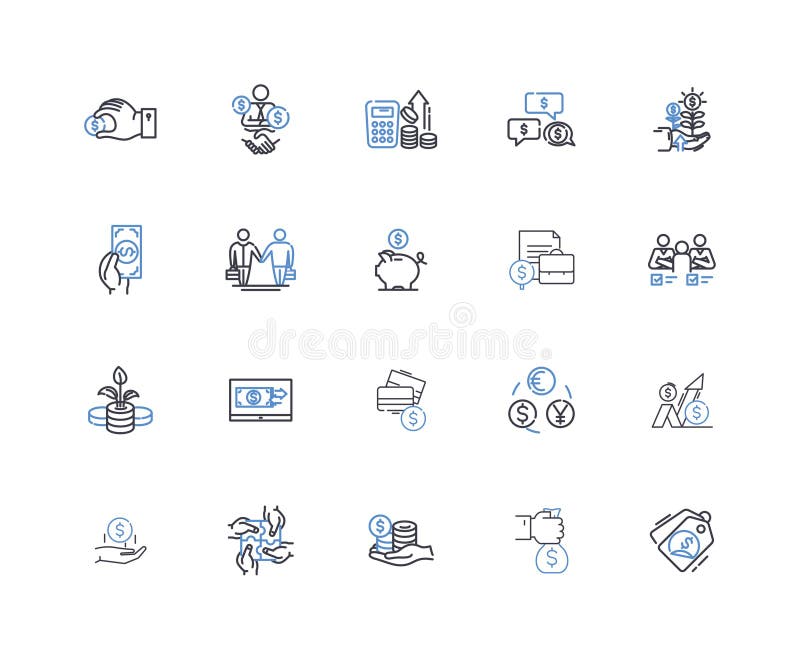 Generating Earnings Line Icons Collection. Income, Profit, Revenue ... Generating Earnings Line Icons Collection. Income, Profit, Revenue ...