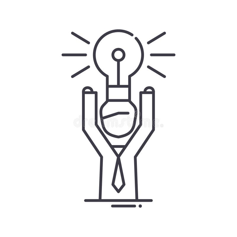 Generating Idea Icon, Linear Isolated Illustration, Thin Line Vector ...