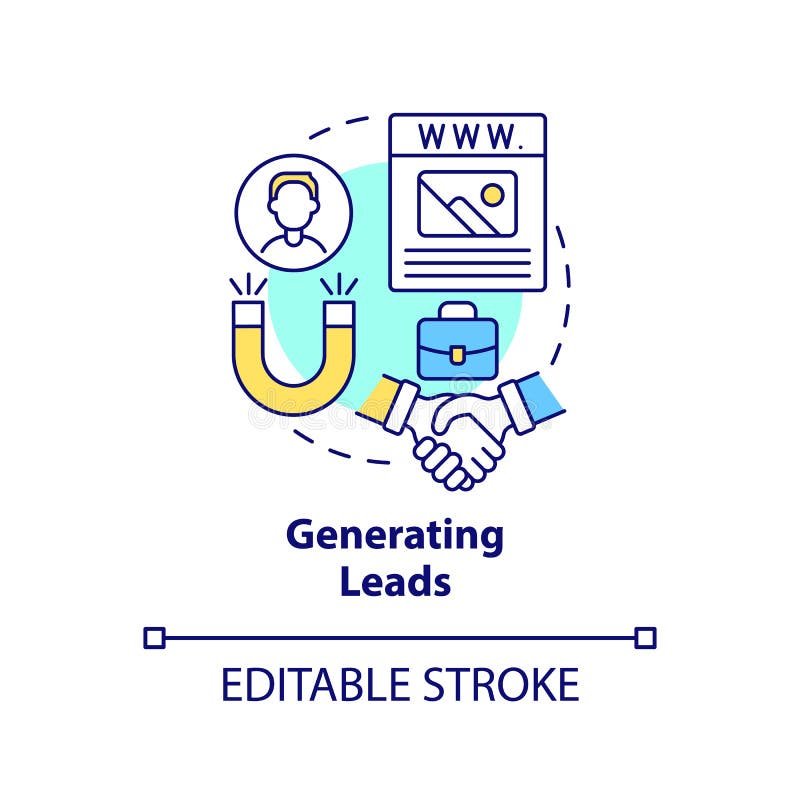 Generating Leads Concept Icon Stock Vector - Illustration of business ...